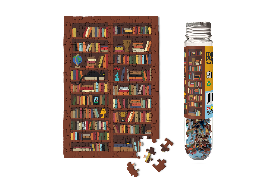 Bookcase - Mini Jigsaw Puzzle – Trilogyofromance
